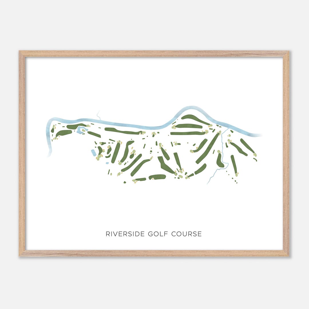 Riverside Golf Course in Portland, Maine - Modern Watercolor Map ...