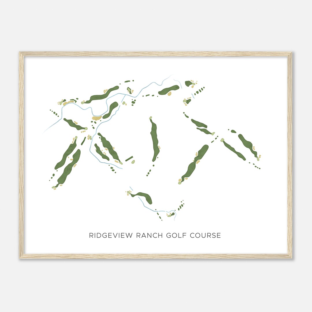 Ridgeview Ranch Golf Course, Texas - Modern Watercolor Map | Golfer ...