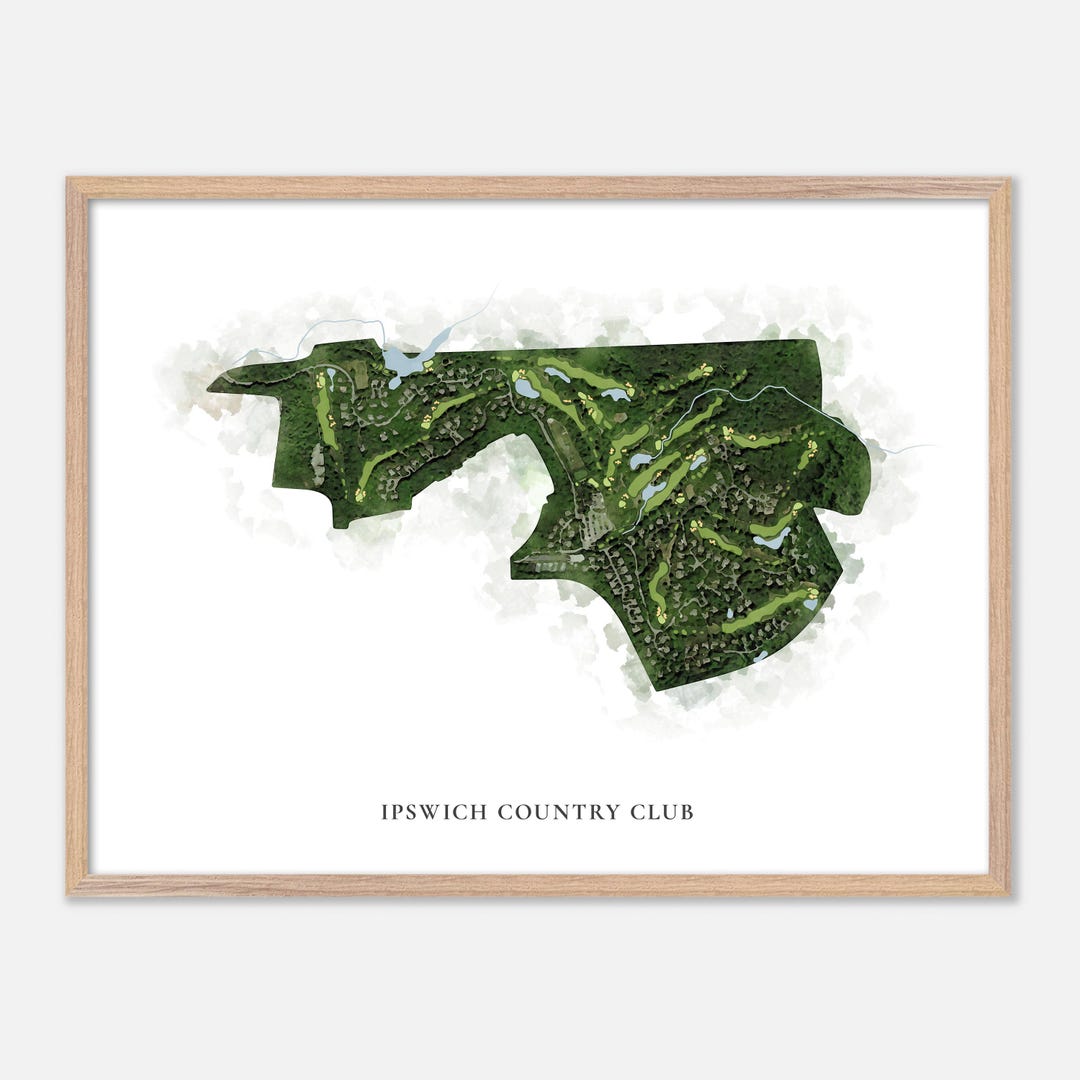 Ipswich Country Club in Ipswich, Massachusetts - Classic Watercolor Map ...