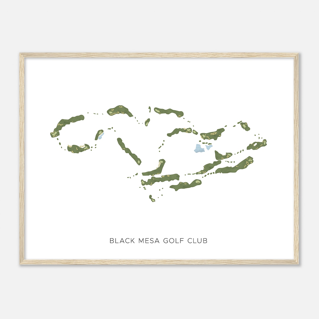 Black Mesa Golf Club, New Mexico - Modern Watercolor Map | Golfer Gift ...