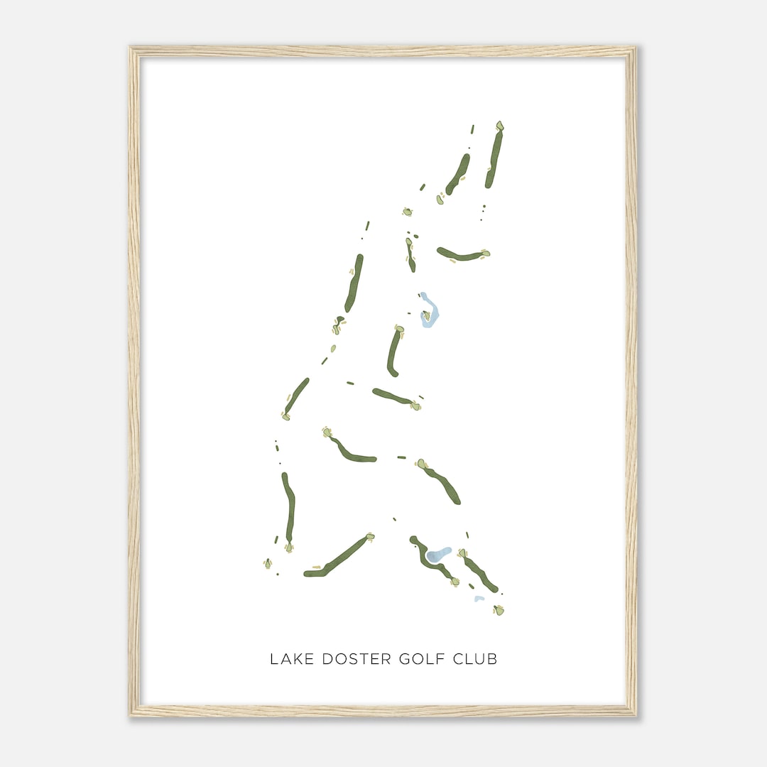 Lake Doster Golf Club, Michigan - Modern Watercolor Map | Golfer Gift ...