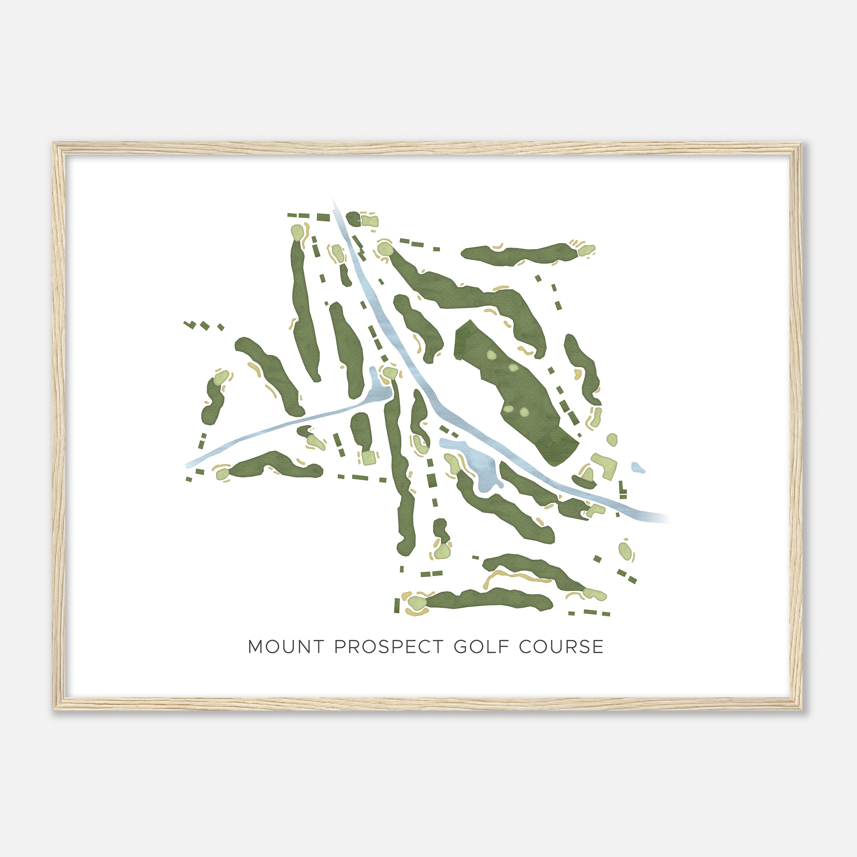Mount Prospect Golf Course, Illinois - Modern Watercolor Map | Golfer ...