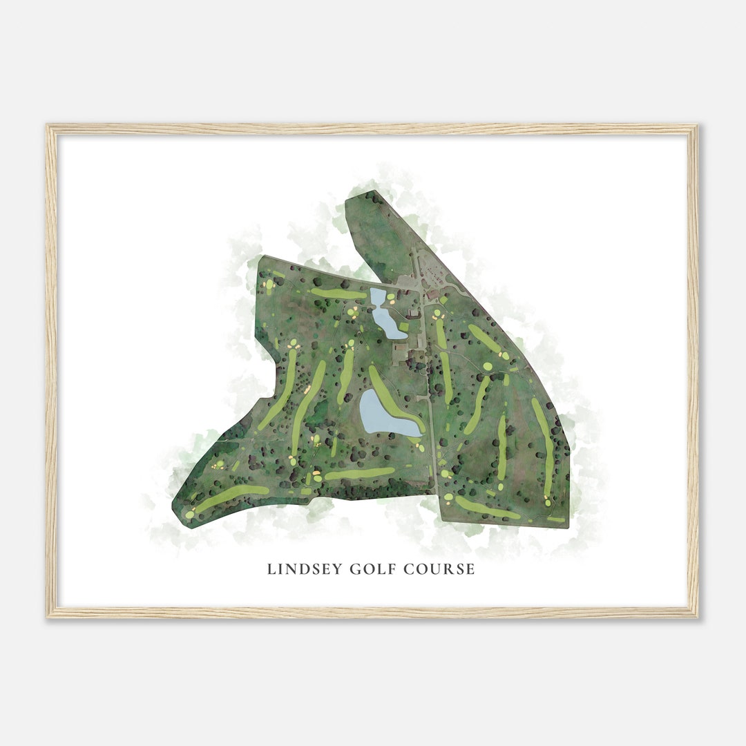 Lindsey Golf Course, Kentucky - Classic Watercolor Map | Golfer Gift ...
