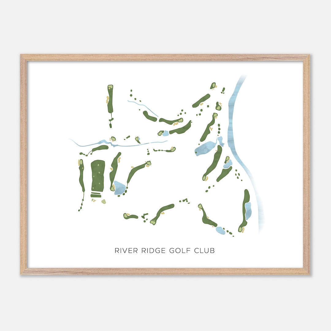River Ridge Golf Club in Raleigh, North Carolina - Modern Watercolor ...