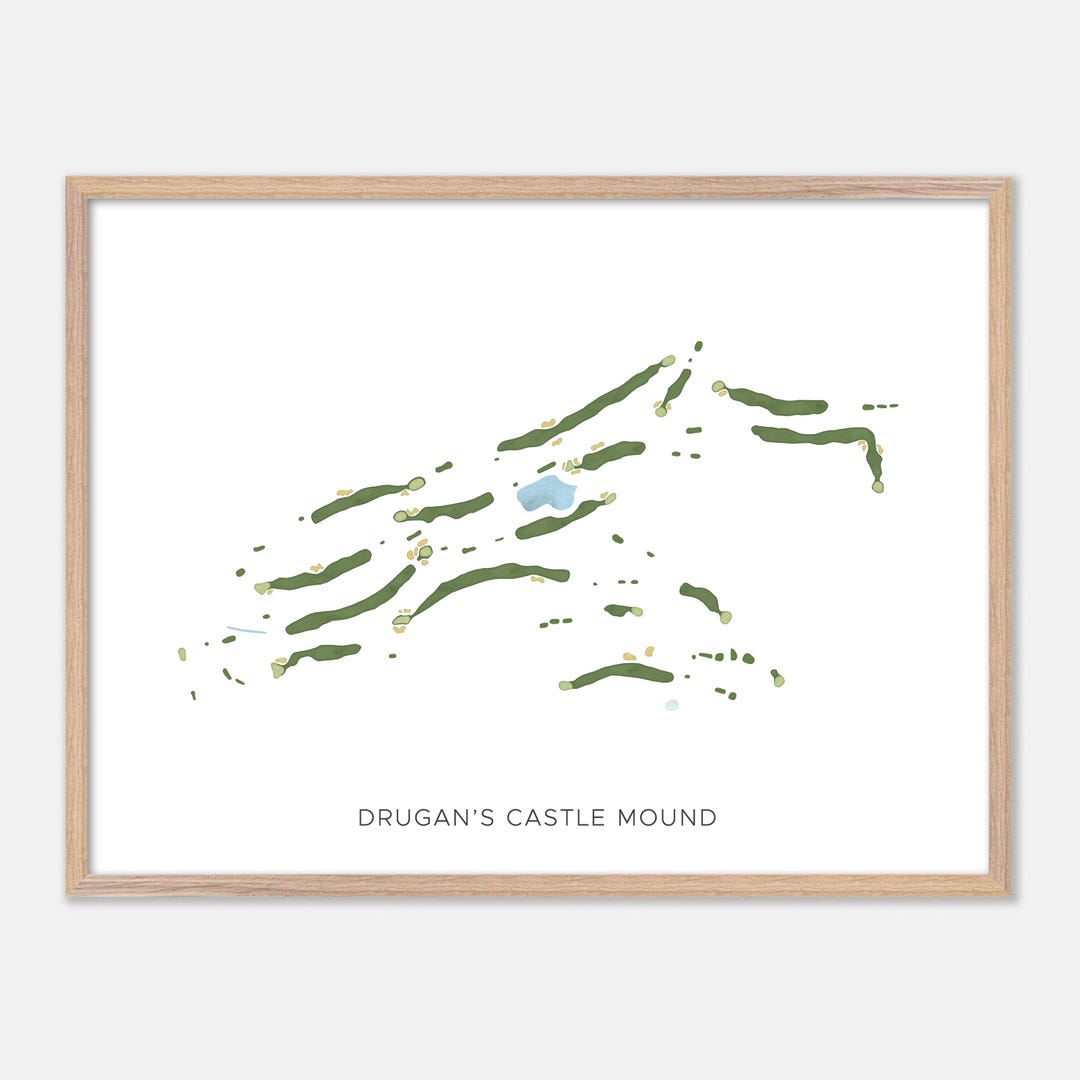 Drugan's Castle Mound in Holmen, Wisconsin - Modern Watercolor Map ...