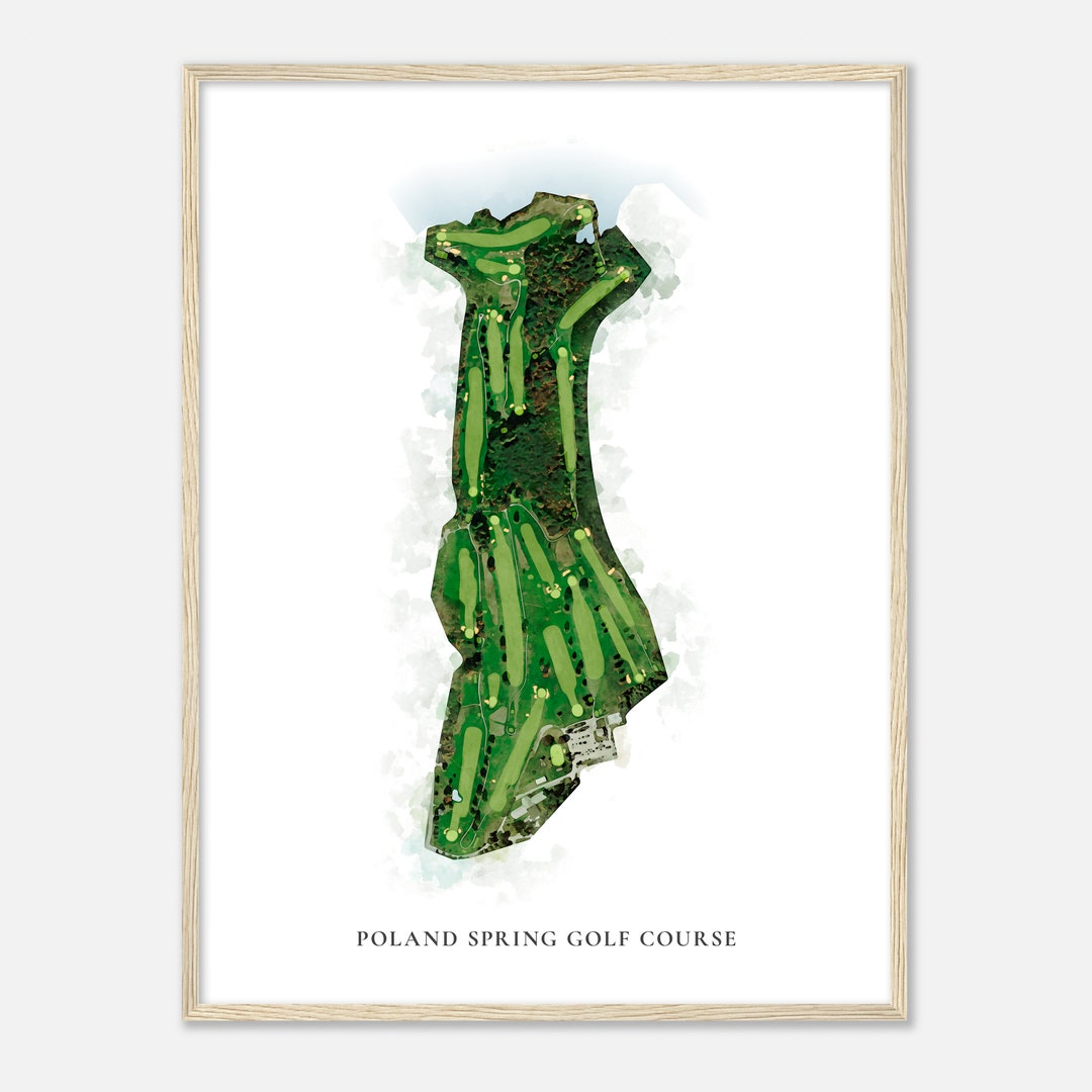 Poland Spring Golf Course, Maine - Classic Watercolor Map | Golfer Gift ...