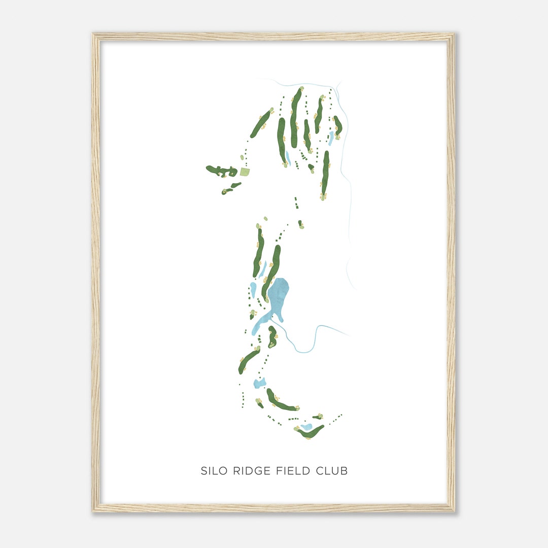 Silo Ridge Field Club, New York - Modern Watercolor Map | Golfer Gift ...