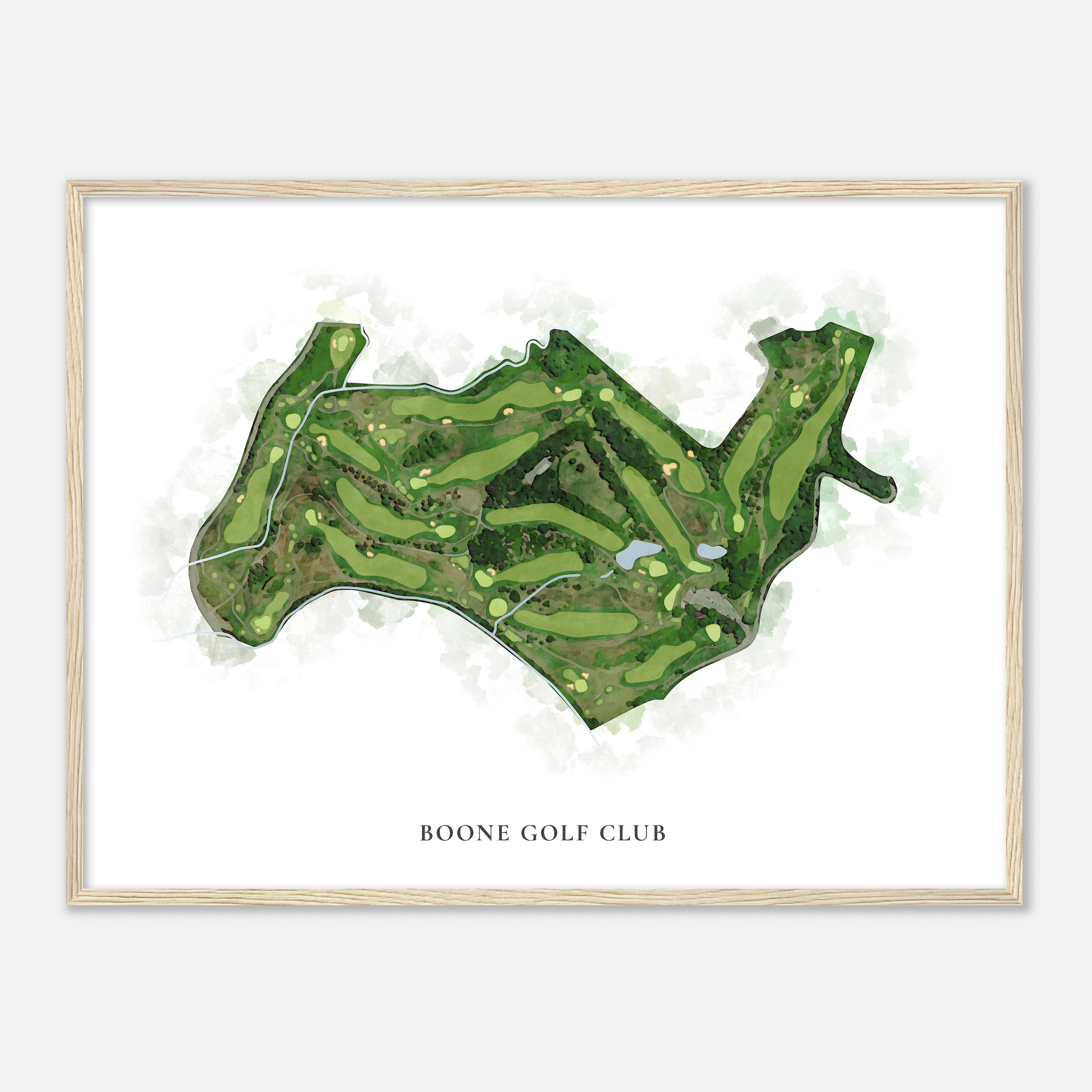 Boone Golf Club, North Carolina - Classic Watercolor Map | Golfer Gift ...