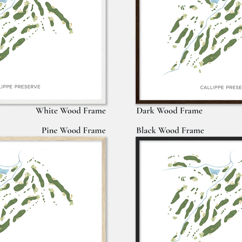 Blackberry Trail Golf Course, Alabama - Modern Watercolor Map | Golfer ...