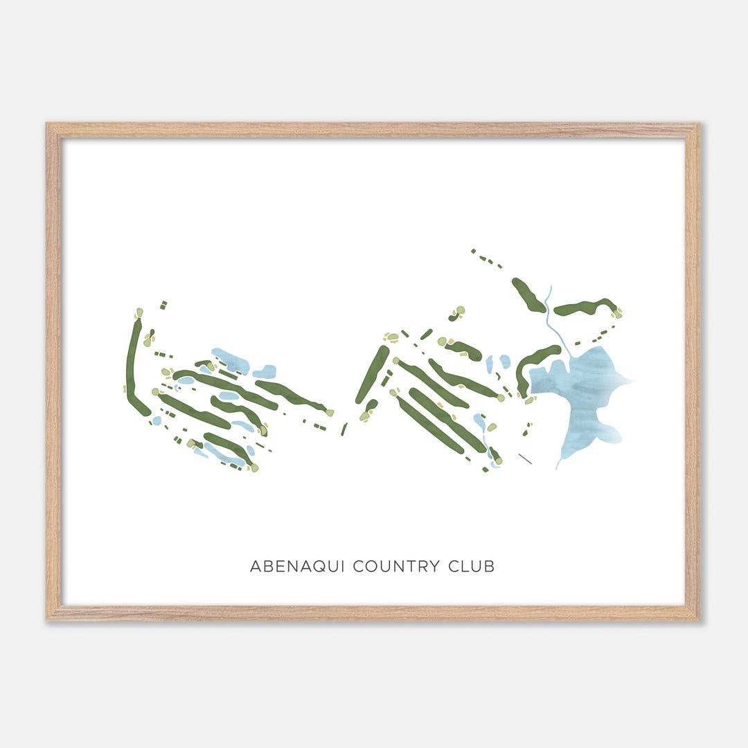 Abenaqui Country Club in Rye Beach, New Hampshire - Modern Watercolor ...