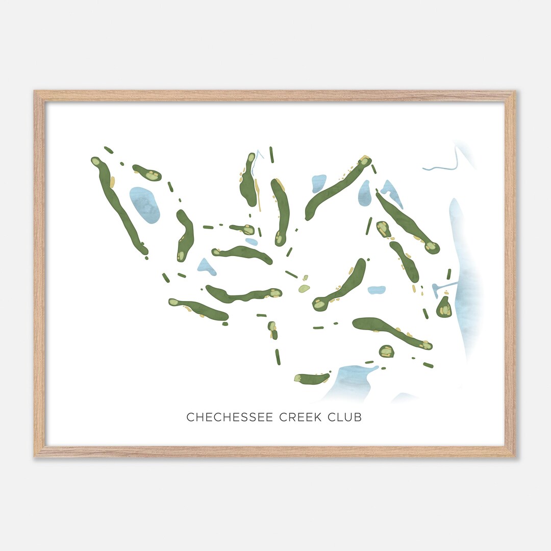 Chechessee Creek Club in Okatie, South Carolina - Modern Watercolor Map ...