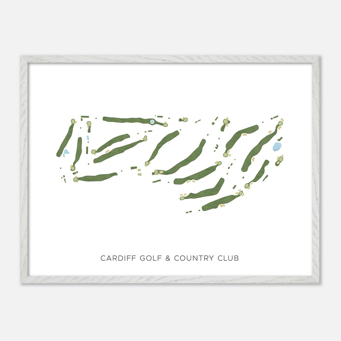 Cardiff Golf & Country Club in , Canada - Modern Watercolor Map ...