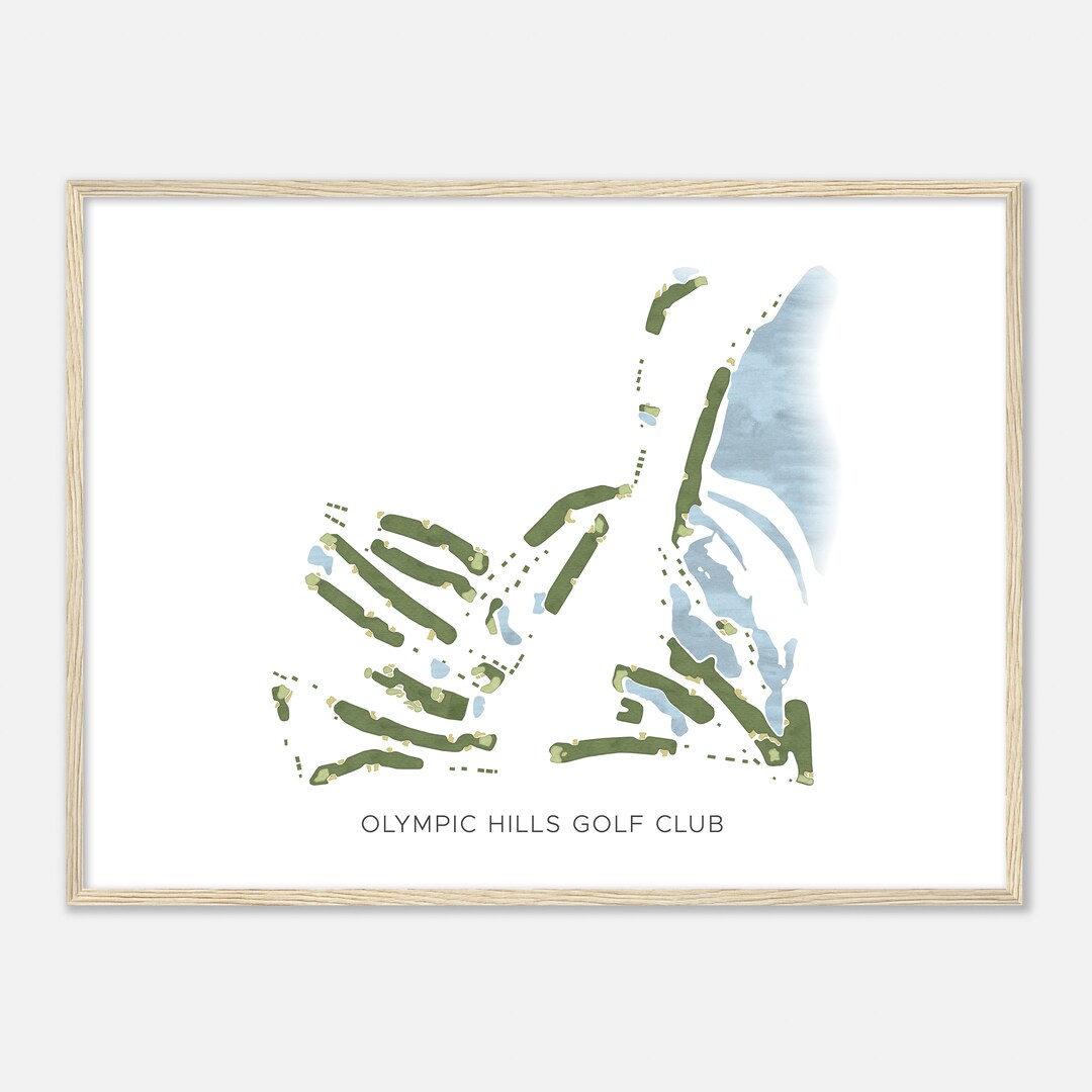 Olympic Hills Golf Club, Minnesota - Modern Watercolor Map | Golfer ...