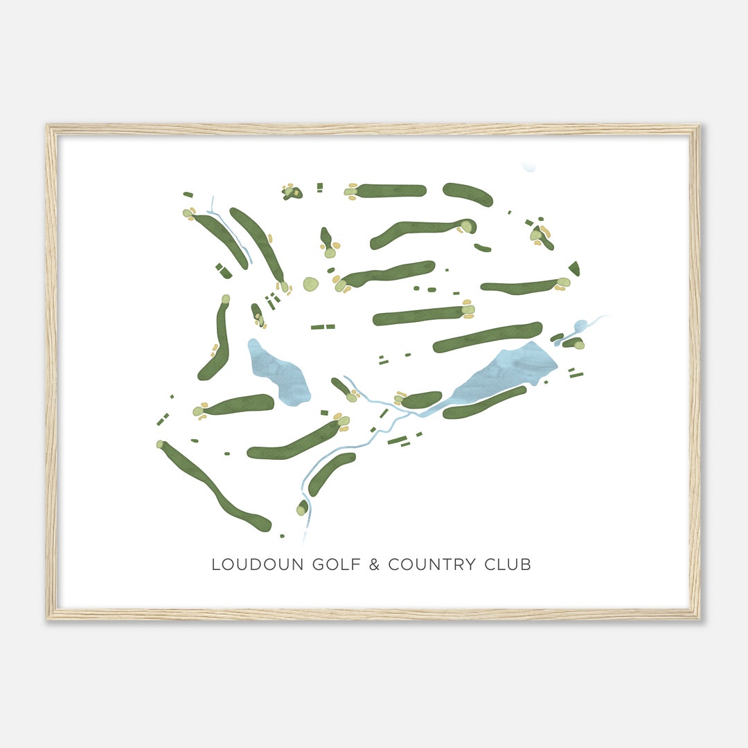 Loudoun Golf & Country Club, Virginia - Modern Watercolor Map | Golfer ...