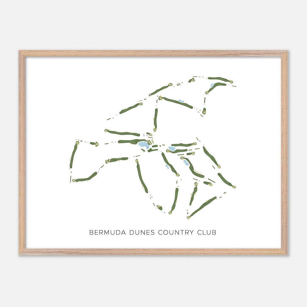 Bermuda Dunes Country Club in Indio, California - Modern Watercolor Map ...