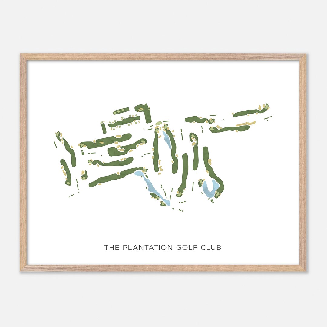 The Plantation Golf Club in Indio, California - Modern Watercolor Map ...