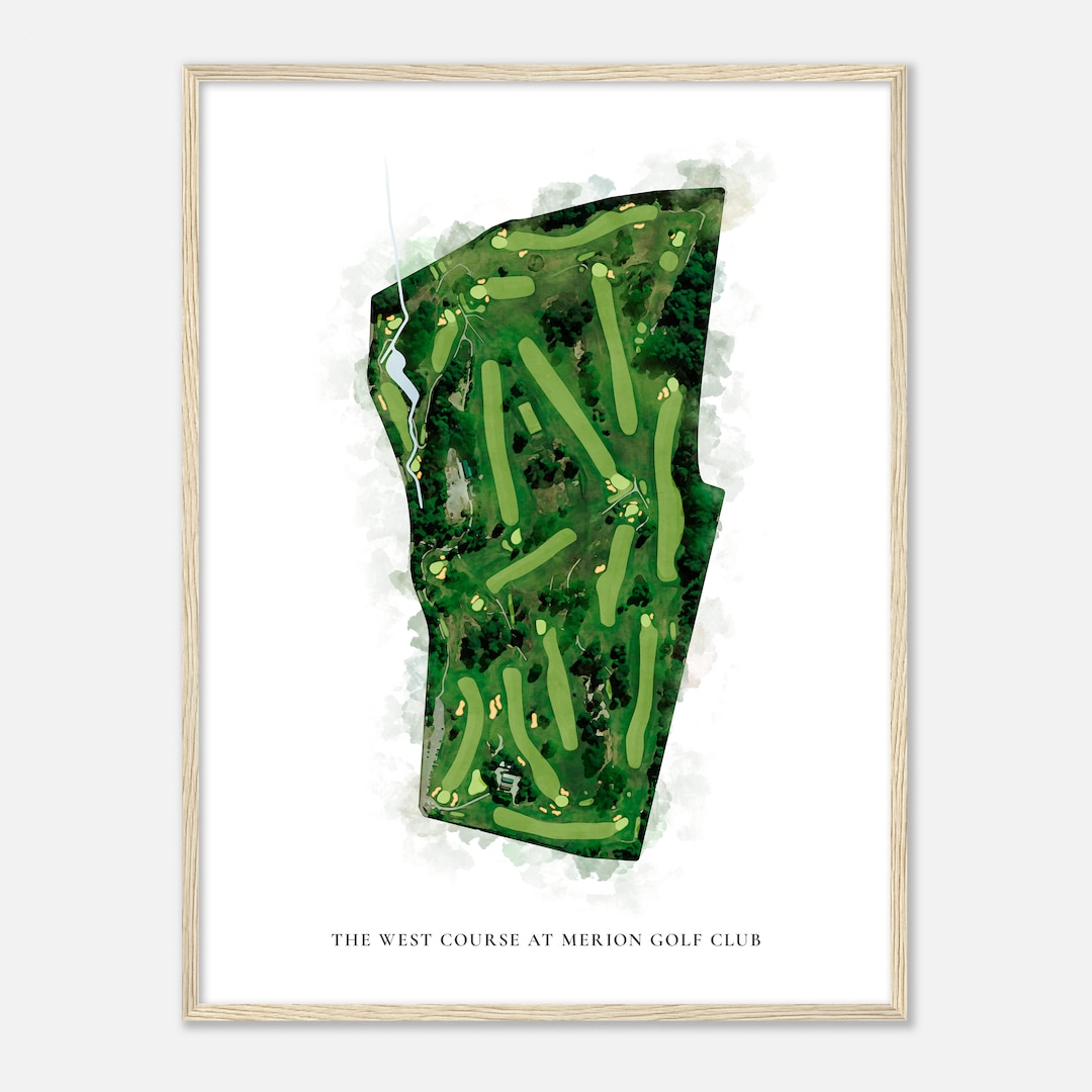 The West Course at Merion Golf Club, Pennsylvania - Classic Watercolor ...