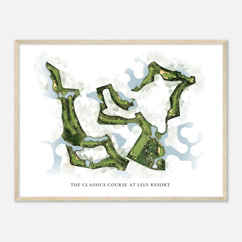 The Classics Course at Lely Resort, Florida - Classic Watercolor Map ...