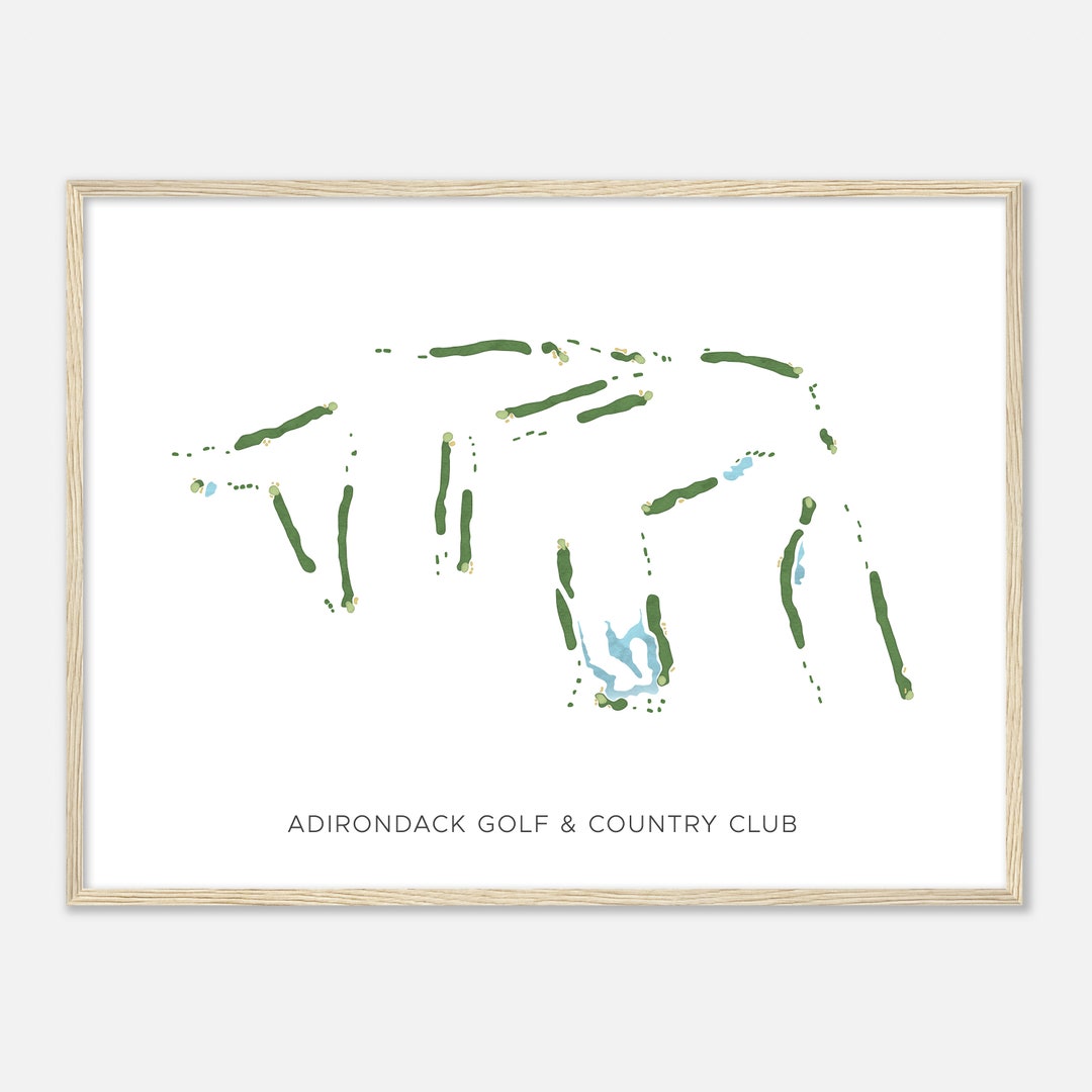 Adirondack Golf & Country Club, New York - Modern Watercolor Map ...
