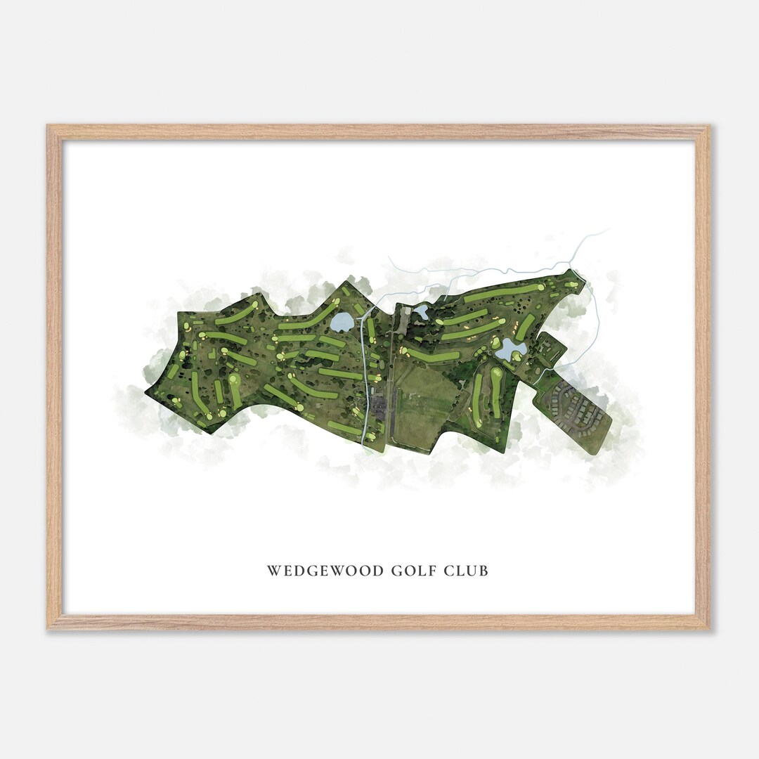 Wedgewood Golf Club in Lanark, Pennsylvania - Classic Watercolor Map ...