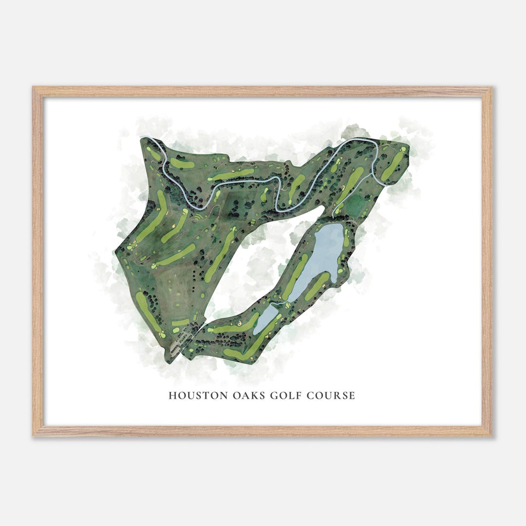Houston Oaks Golf Course in Paris, Kentucky - Classic Watercolor Map ...