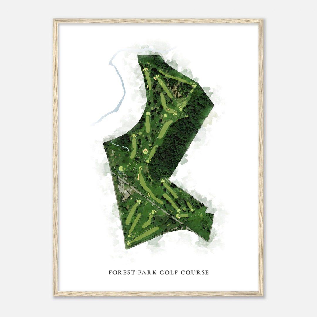 Forest Park Golf Course, Maryland - Classic Watercolor Map | Golfer ...