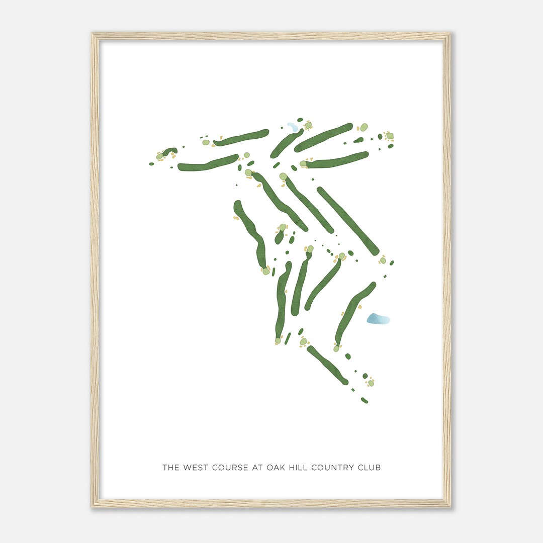 The West Course at Oak Hill Country Club, New York - Modern Watercolor ...