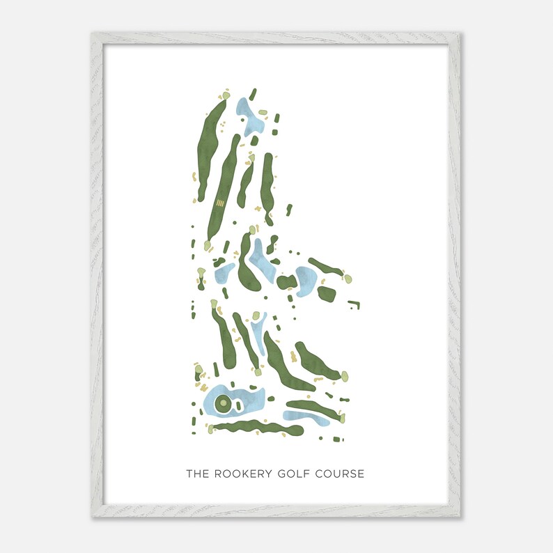 The Rookery Golf Course in Milton, Delaware - Modern Watercolor Map ...