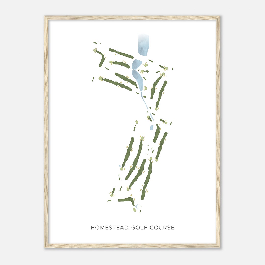 Homestead Golf Course, Ohio - Modern Watercolor Map | Golfer Gift, Golf ...