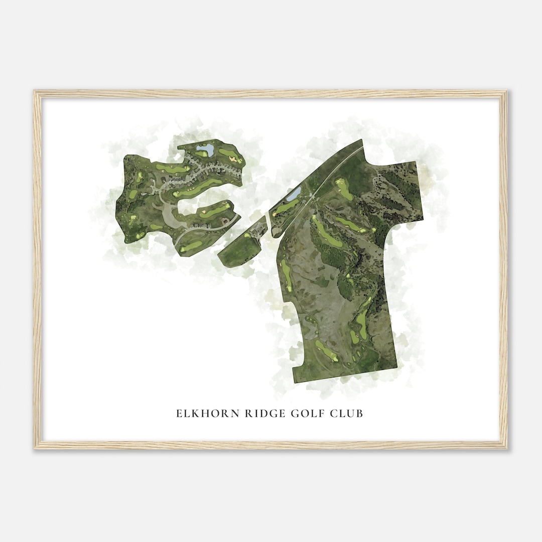 Elkhorn Ridge Golf Club, South Dakota - Classic Watercolor Map | Golfer ...