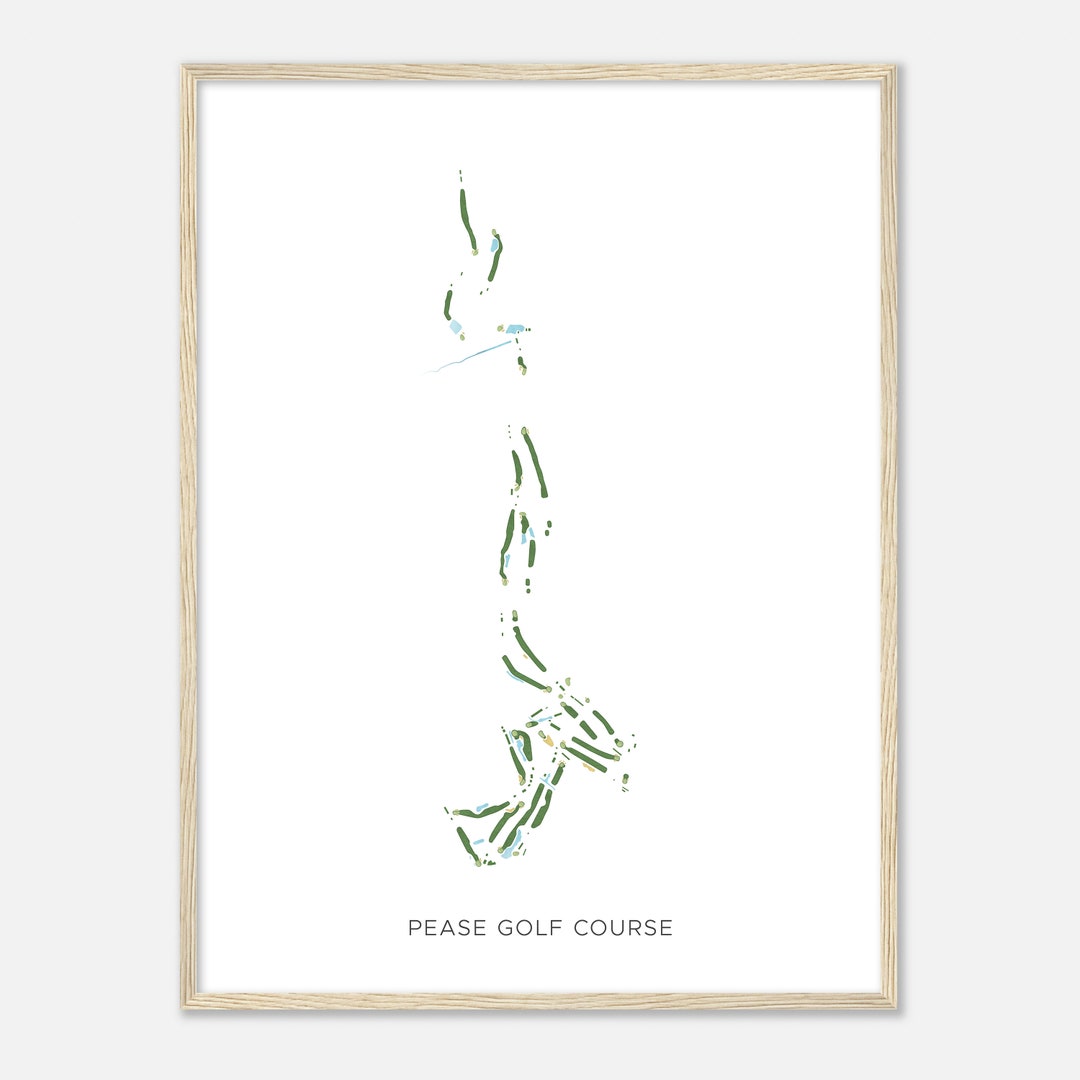 Pease Golf Course, New Hampshire - Modern Watercolor Map | Golfer Gift ...