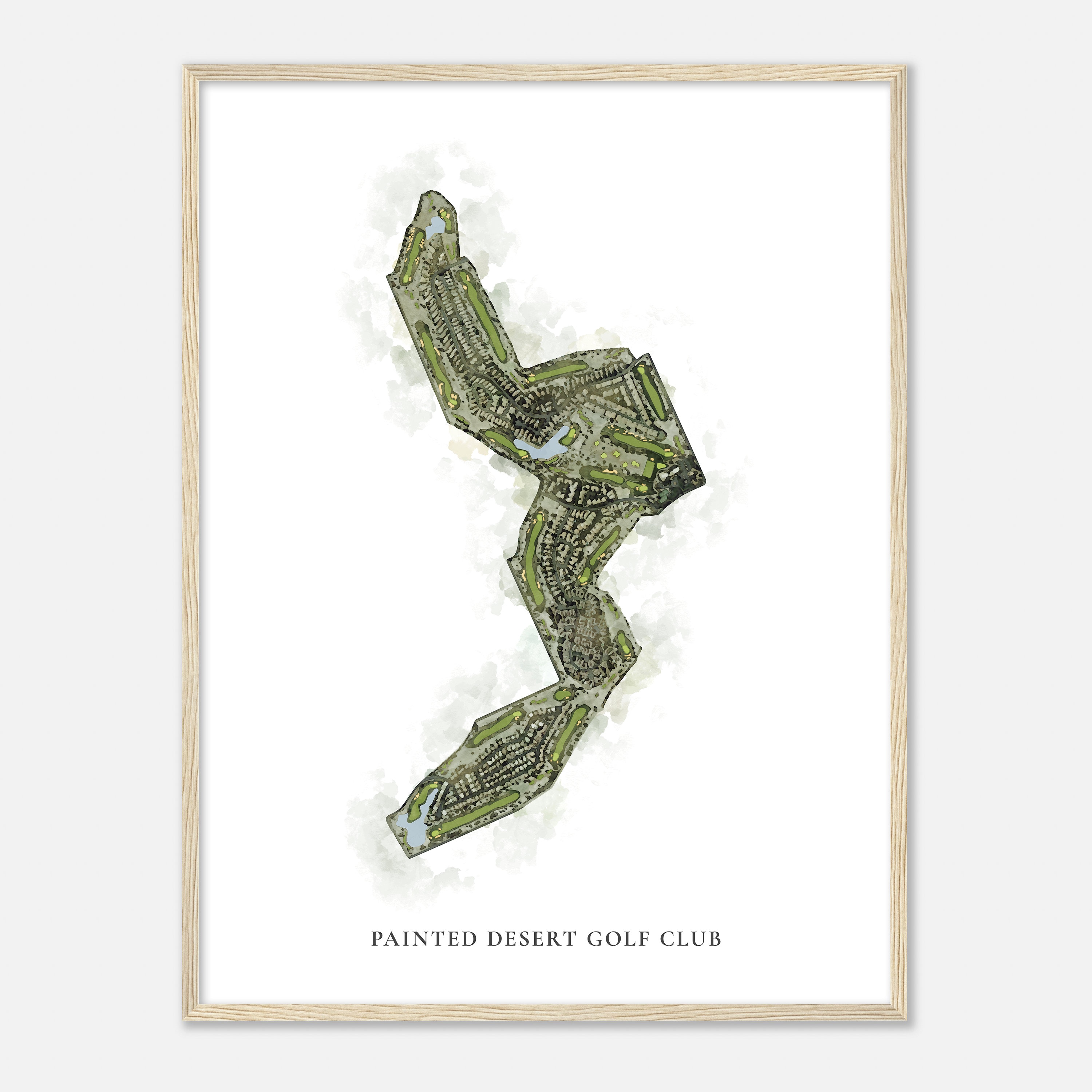 Painted Desert Golf Club, Nevada - Classic Watercolor Map | Golfer Gift ...