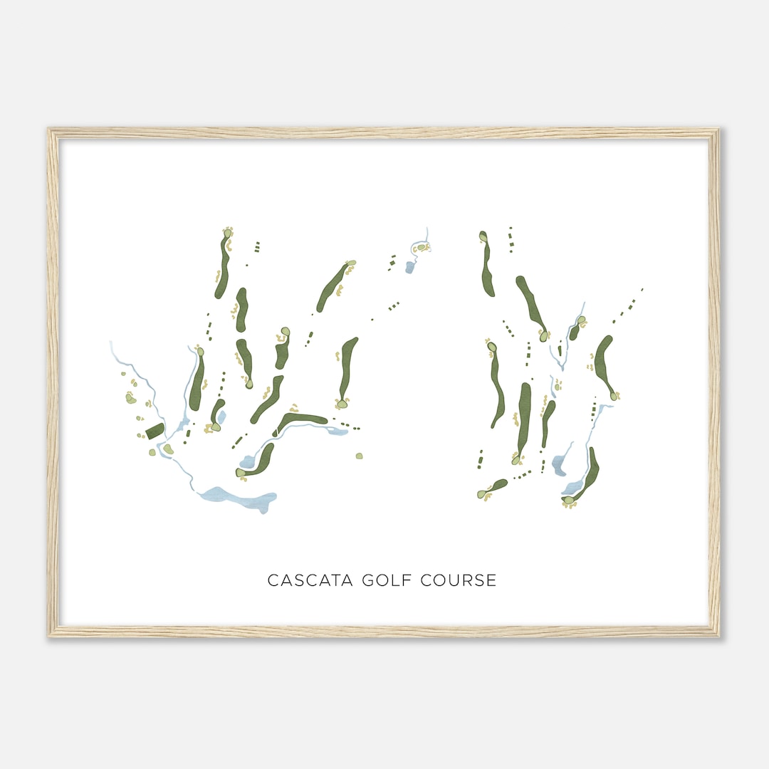 Cascata Golf Course, Nevada - Modern Watercolor Map | Golfer Gift, Golf ...