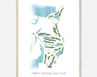 Liberty National Golf Club Blueprint print - Etsy