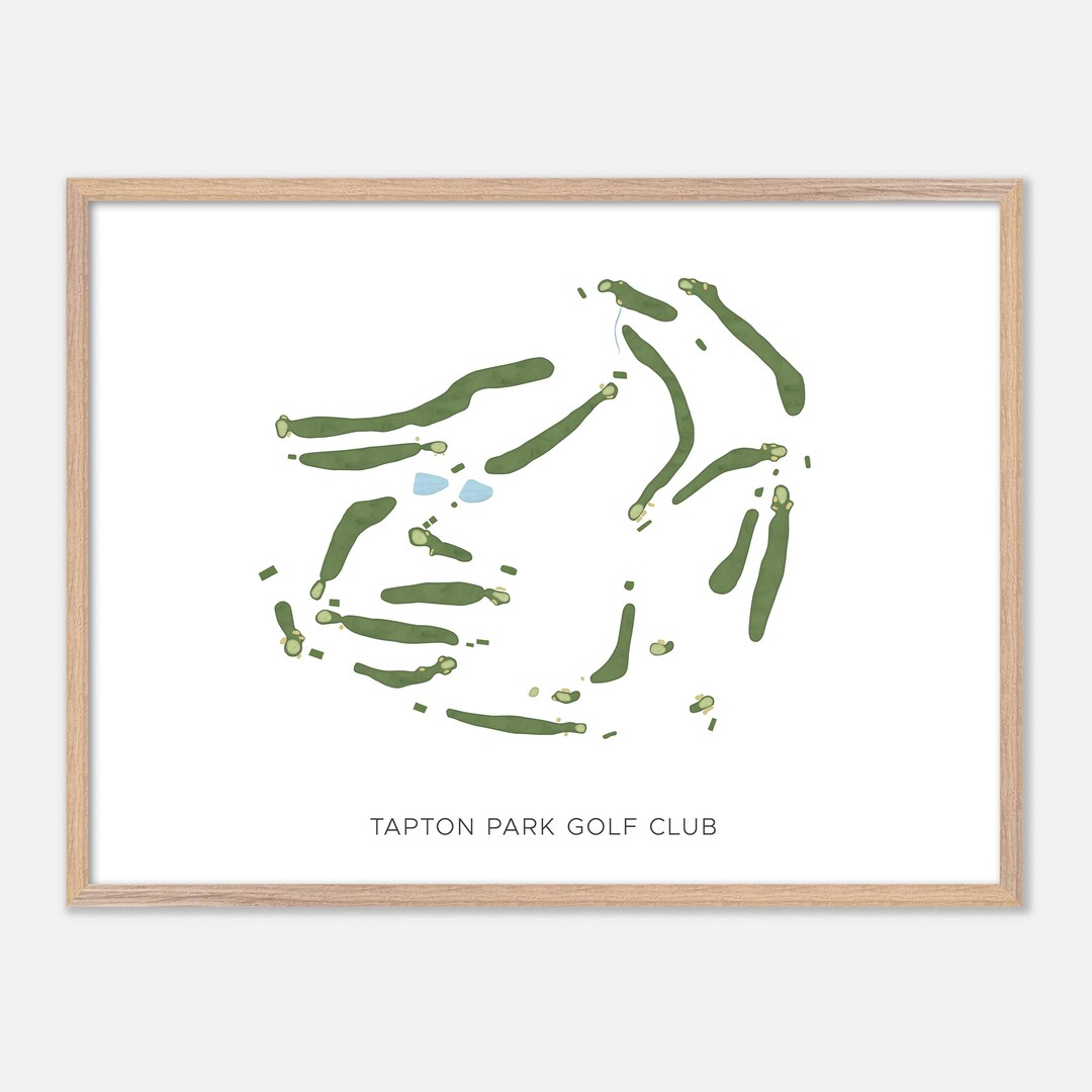 Tapton Park Golf Club in Chesterfield, England - Modern Watercolor Map ...