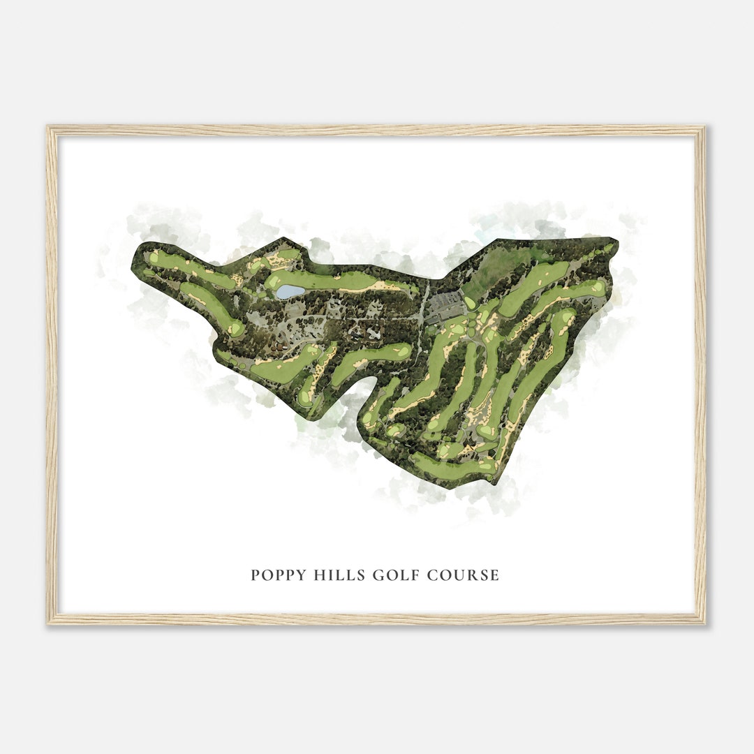 Poppy Hills Golf Course, California - Classic Watercolor Map | Golfer ...