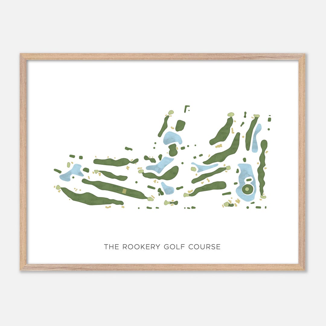 The Rookery Golf Course in Milton, Delaware - Modern Watercolor Map ...
