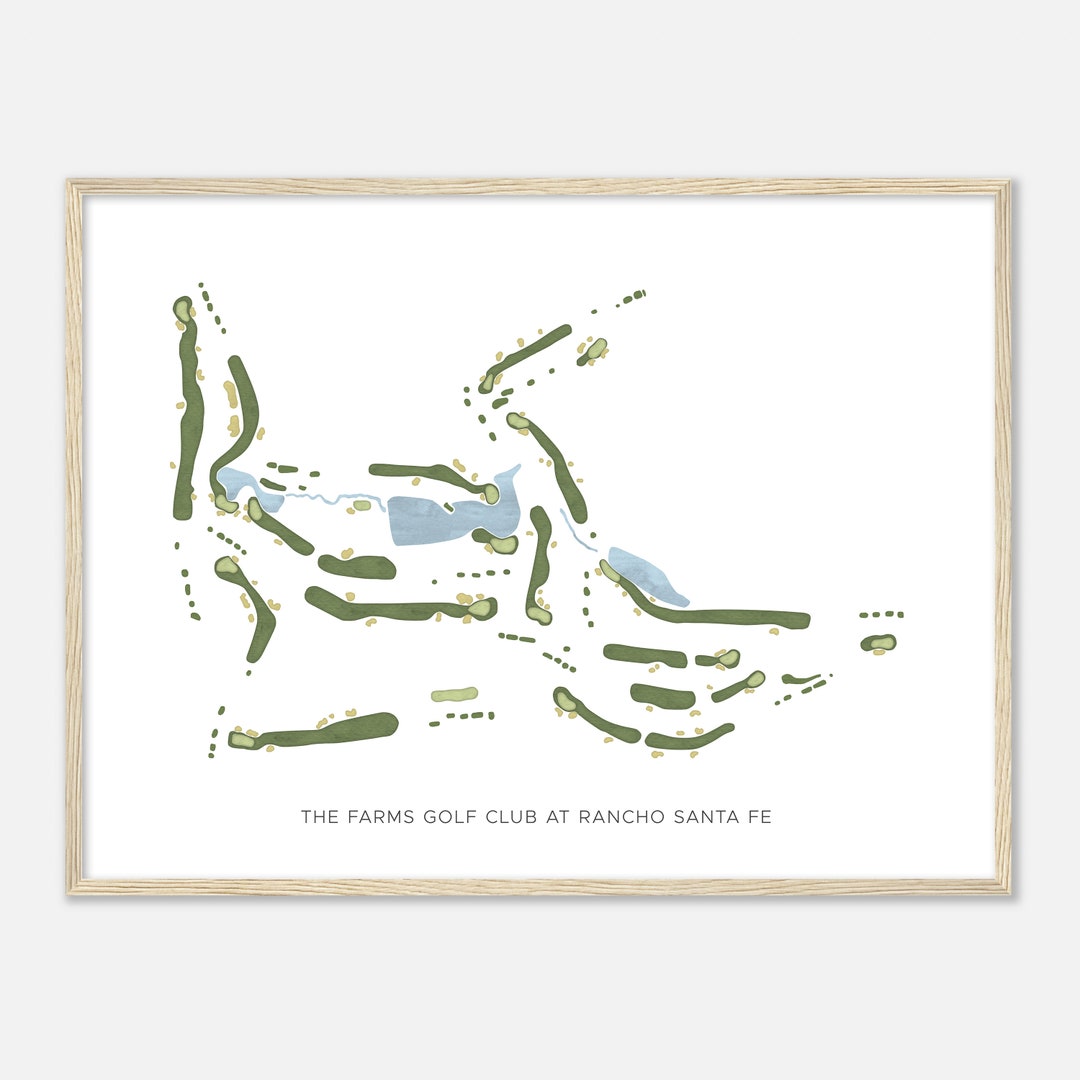 The Farms Golf Club at Rancho Santa Fe, California - Modern Watercolor ...