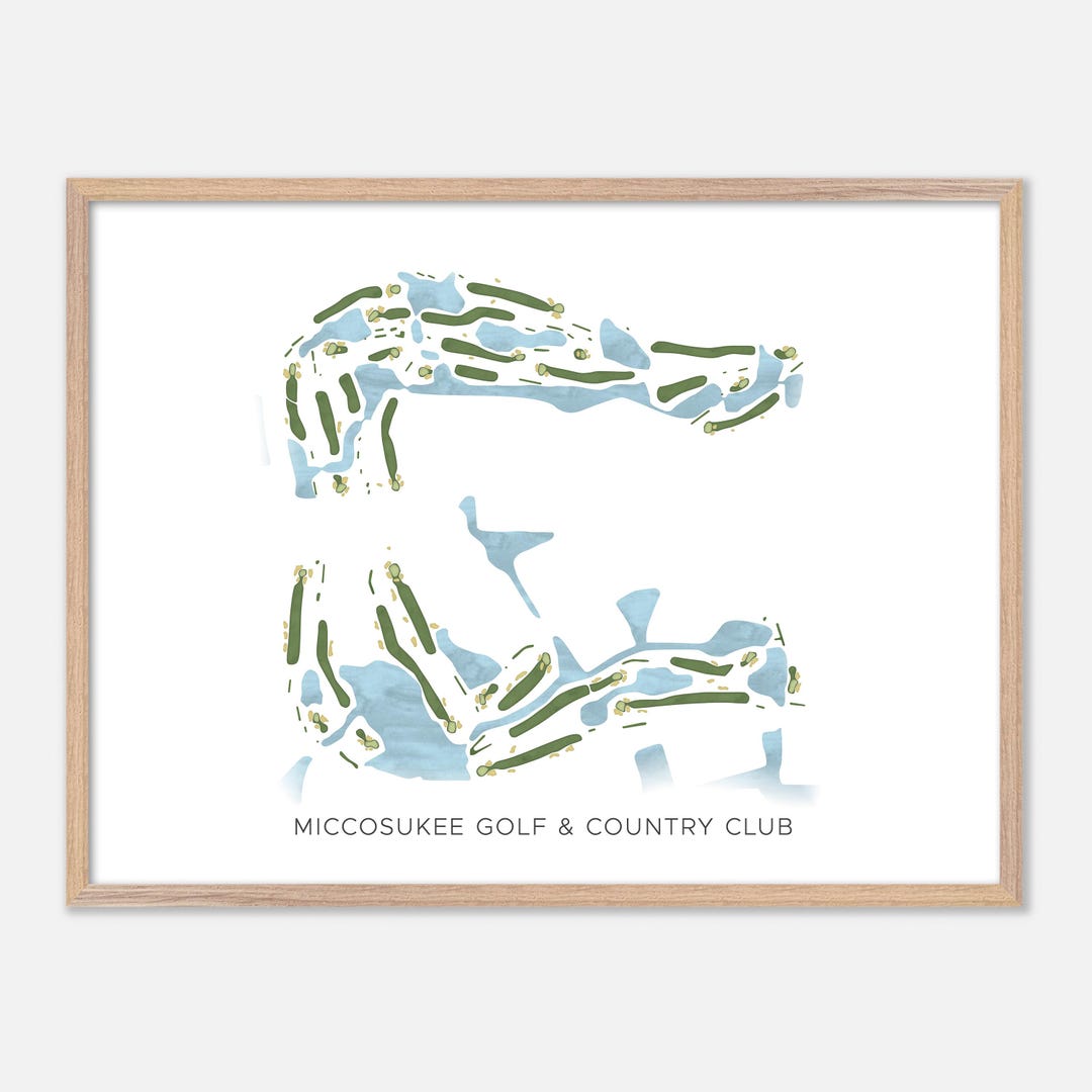 Miccosukee Golf & Country Club in Miami, Florida - Modern Watercolor ...