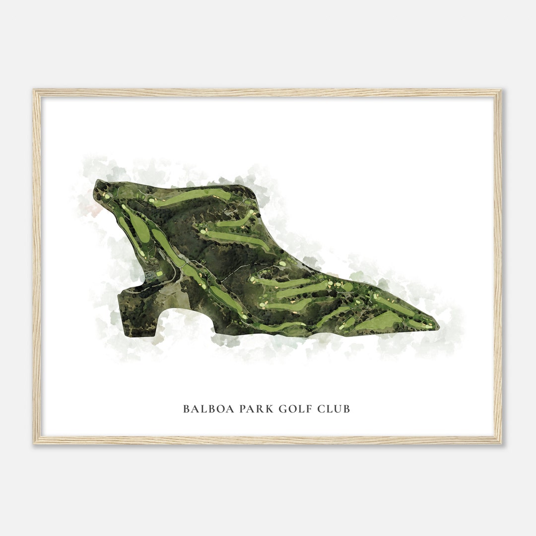 Balboa Park Golf Club, California - Classic Watercolor Map | Golfer ...