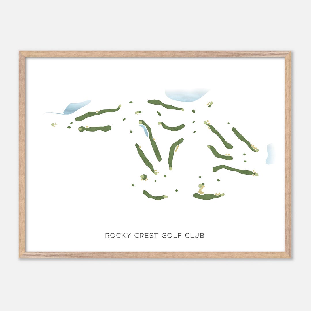 Rocky Crest Golf Club in , Canada - Modern Watercolor Map | Golfer Gift ...