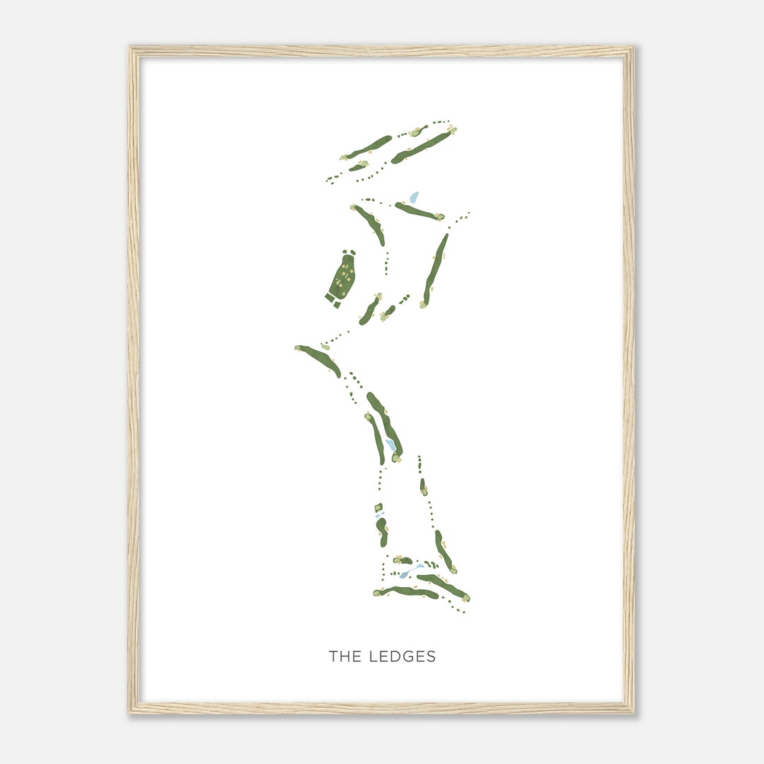 The Ledges, Alabama - Modern Watercolor Map | Golfer Gift, Golf Wall ...