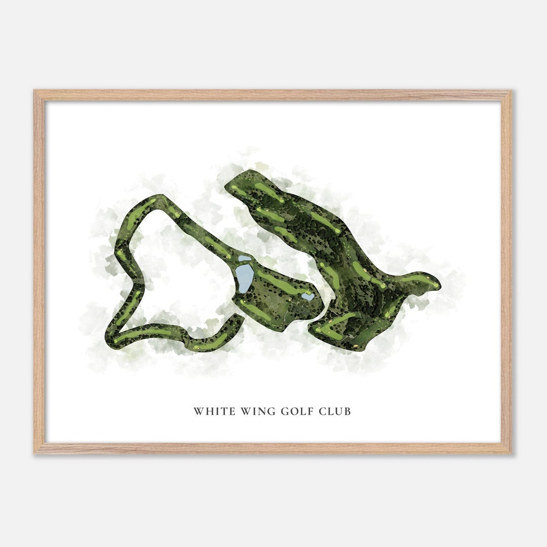 White Wing Golf Club in Georgetown, Texas - Klassische Aquarell Karte ...
