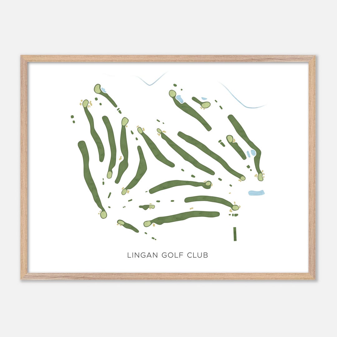 Lingan Golf Club in Grand Lake Road, Canada - Modern Watercolor Map ...