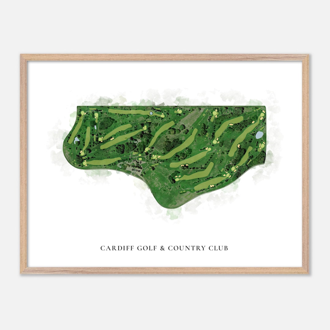 Cardiff Golf & Country Club in , Canada - Classic Watercolor Map ...