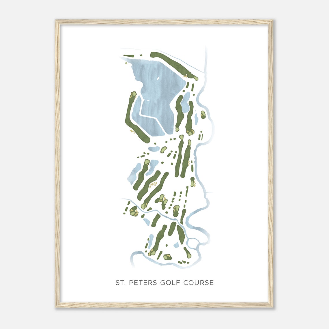 St. Peters Golf Course, Missouri - Modern Watercolor Map | Golfer Gift ...