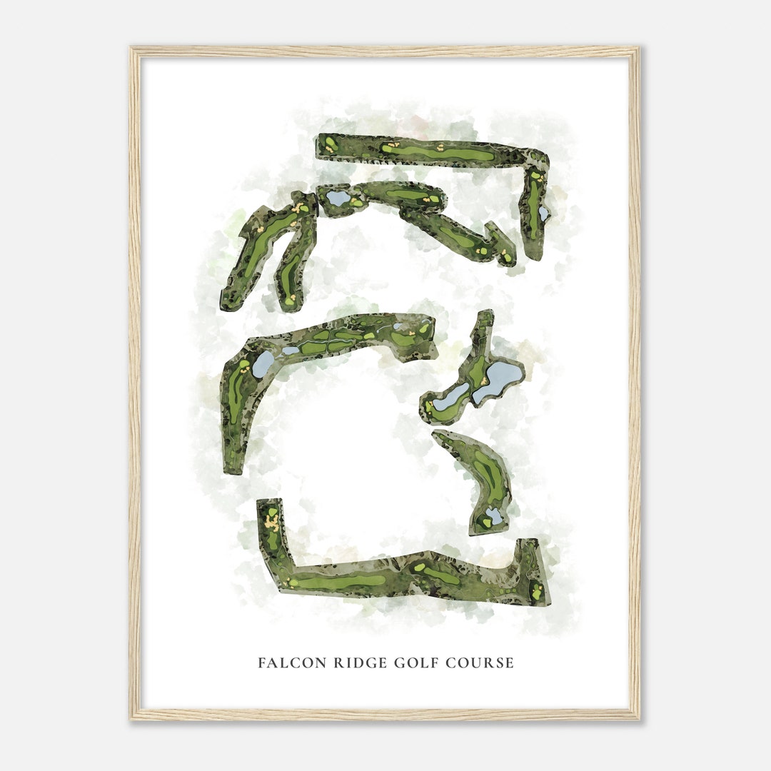 Falcon Ridge Golf Course, Nevada - Classic Watercolor Map | Golfer Gift ...