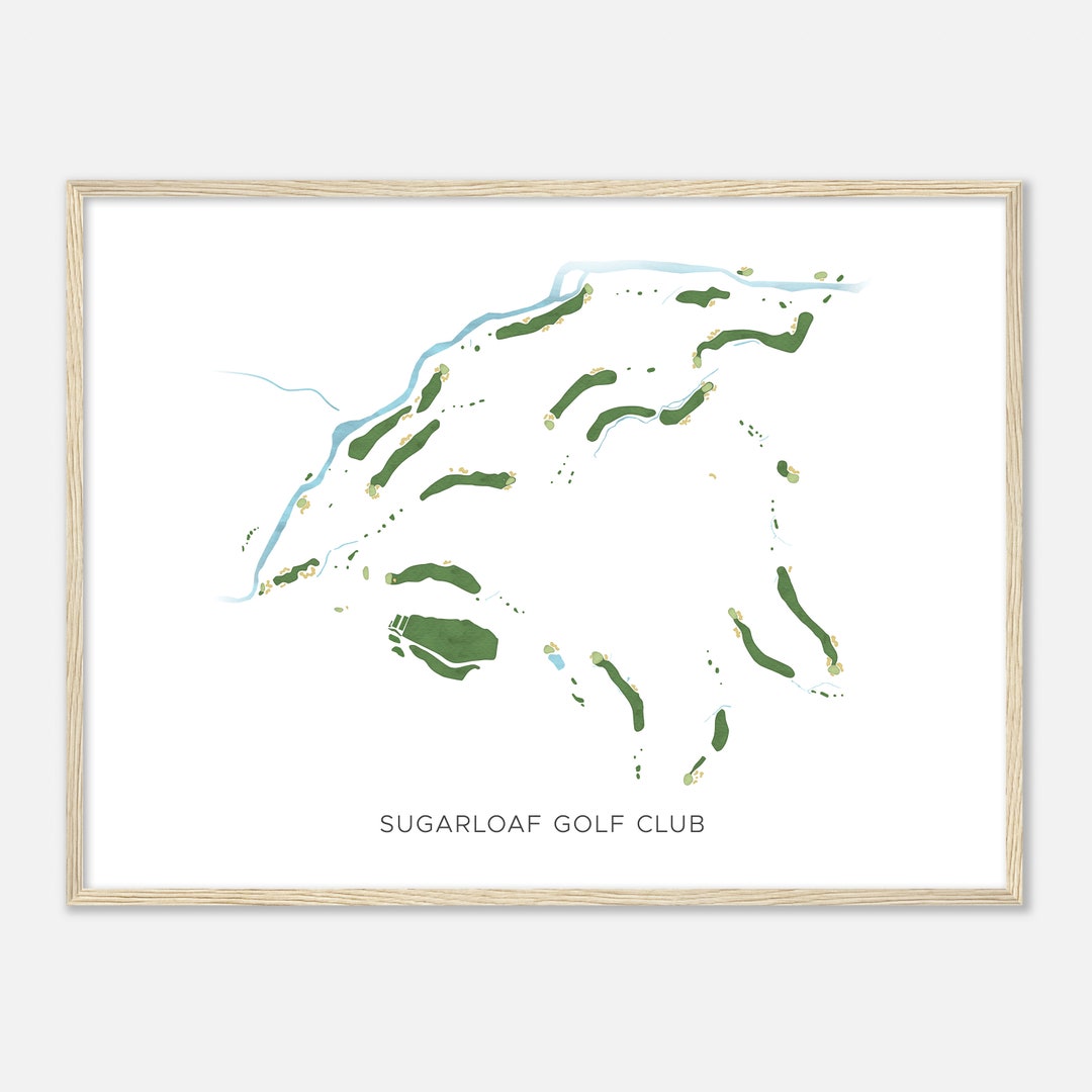 Sugarloaf Golf Club, Maine - Modern Watercolor Map | Golfer Gift, Golf ...