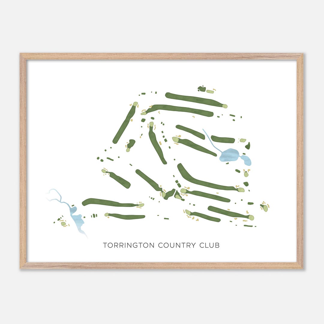 Torrington Country Club in Goshen, Connecticut - Modern Watercolor Map ...