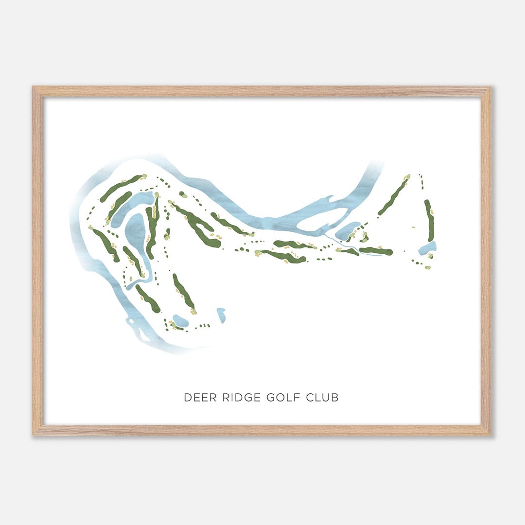 Deer Ridge Golf Club in , Canada - Modern Watercolor Map | Golfer Gift ...